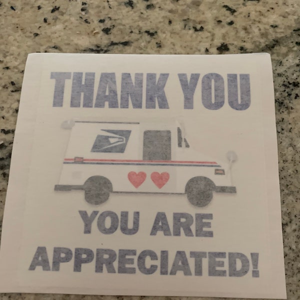 Postal Work Appreciation Decal, USPS Decal, Mailbox Decal, Postal ...