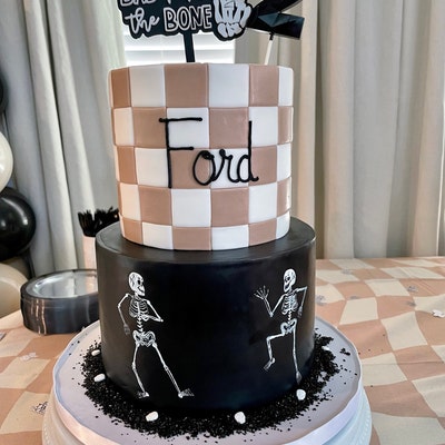 Bad Two the Bone Cake Topper Birthday Party Decor 2nd Birthday Boys ...