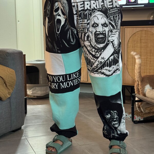 Custom Reworked Patchwork Sweatpants/ Unique Gifts/ Upcycled Sweatpants ...