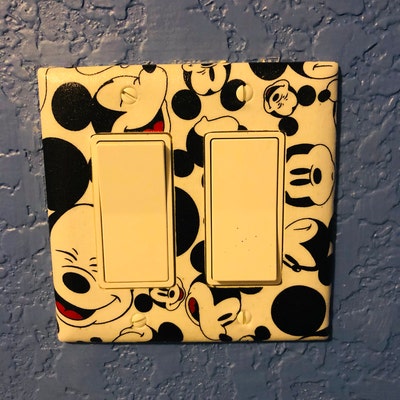 Smiling Mickey Mouse Light Switch Cover Outlet Cover Bedroom Bathroom ...