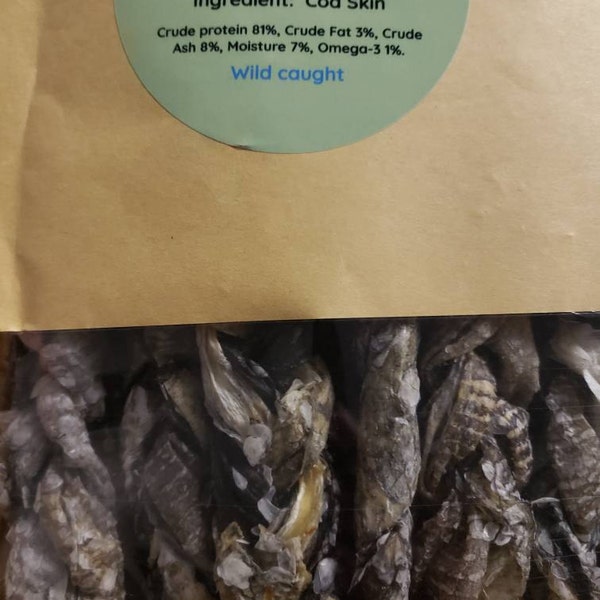 Braided COD SKIN Chews for Dogs, 100% Natural Snack for Dog, Long ...