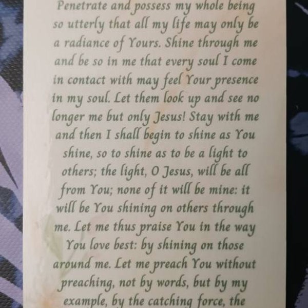 Spiritual Bouquet Card - Catholic Prayer Card - Devotion - Catholic ...