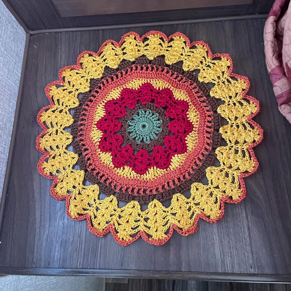 Crochet Fall Doily 12 Inches - Etsy