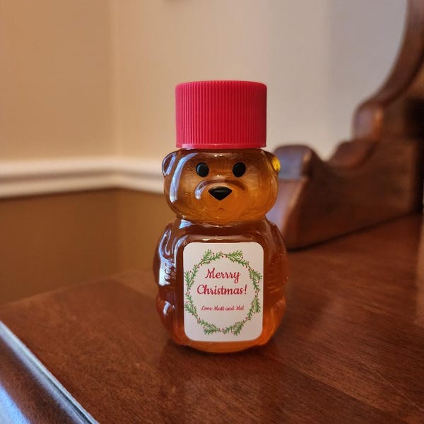 2 Oz Honey Bear Party Favors With Custom Labels (minimum Order is 12 ...