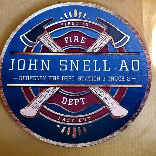 Firefighter Wood Sign - Fireman Sign, Custom Wood Sign, First Responder ...