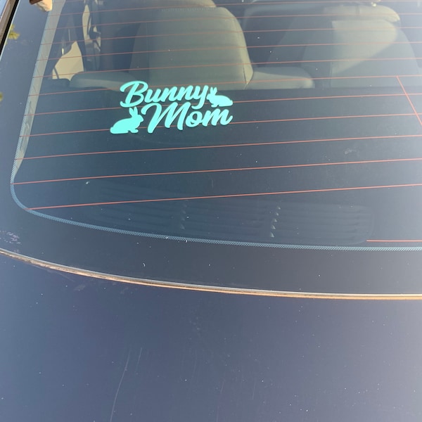 Bunny Mom Rabbit Bun | Vinyl Decal Sticker for Tumbler Car Truck Bumper ...