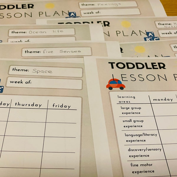 Toddler/ones Weekly Lesson Plan- Color Style - Etsy