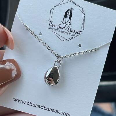 Cremation Urn Necklace, Tiny Teardrop Urn Jewelry, Cremation Dust Ash ...