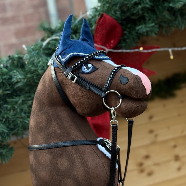 Blue SOFT Halter / Collar for Hobby Horse With a Twisted Baumwolle Rope ...