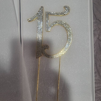 70 Birthday Cake Topper SILVER 70th Rhinestone Anniversary - Etsy