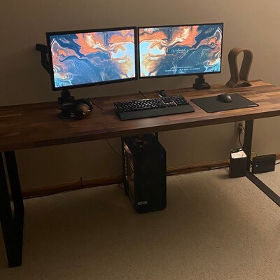 Black Steel Desk Legs/metal Office Desk Legs/black Powdercoat Finish ...