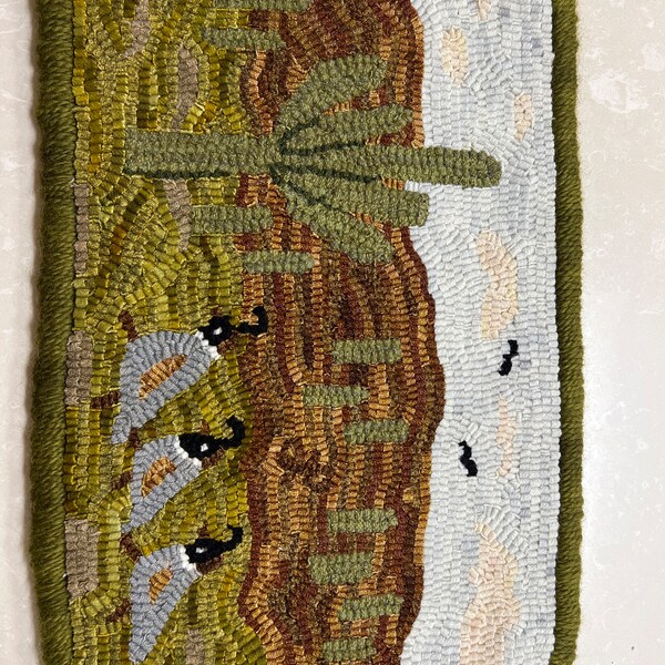 Primitive Rug Hooking Kit or Pattern "the Blue Tulip" - Etsy