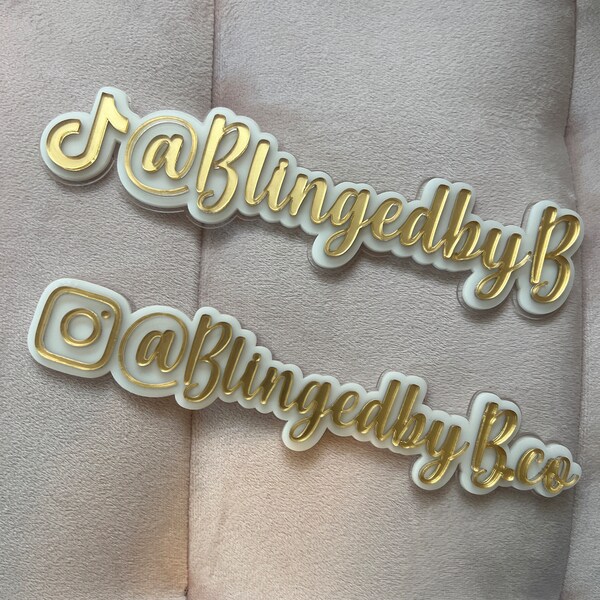 Physical Watermark | Business Watermark | Laser Cut Name | Social Media ...