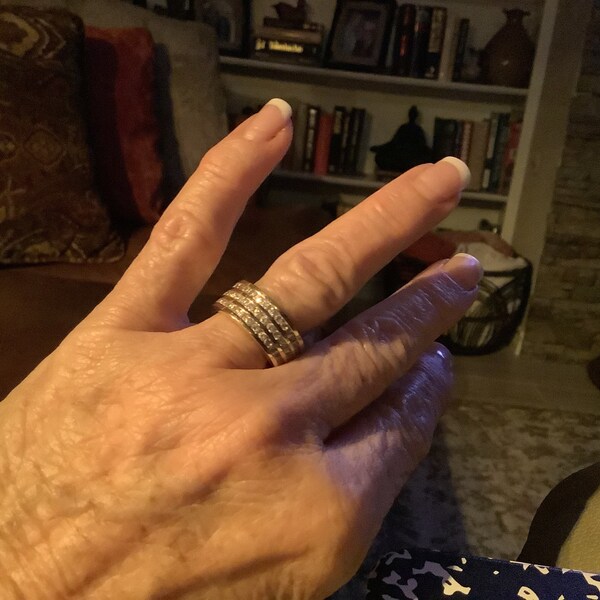 Three Tone Tri Tone Stacking Ring Pave Stacking Rings Stackable Rings ...