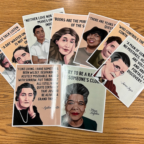 Famous Authors Printable Posters || 10 Inspiration Author Quote Posters ...