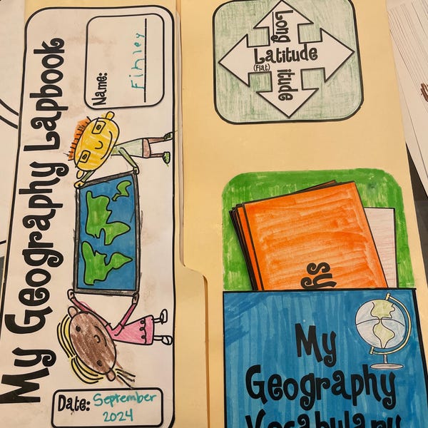 Geography Lapbook Teach Maps & Globes Geography Reading Passages ...