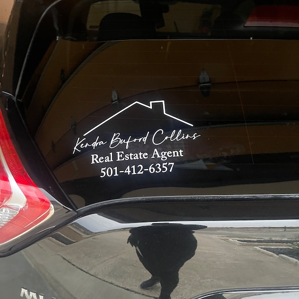 Custom Real Estate Decal| Real Estate Agent Decal | Real Estate Decal ...