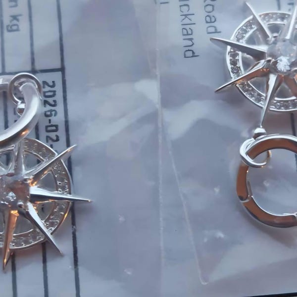 Baldurs Gate 3 Gale Earrings 1:1 Replica 925 Silver With Sparkling Gem ...