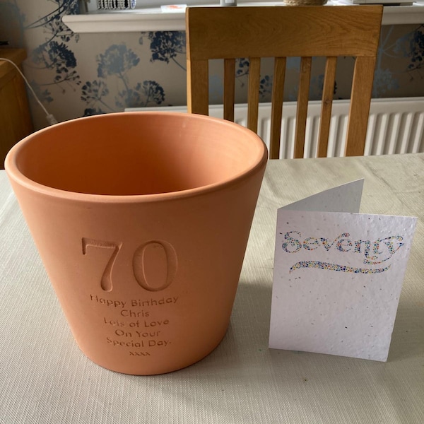 Personalised Birthday Flower Pot - Etsy UK