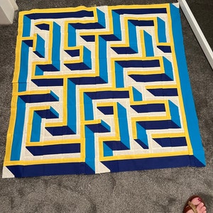 Queen 3D Maze / Labyrinth Quilt Pattern PDF Hidden Paths - Etsy