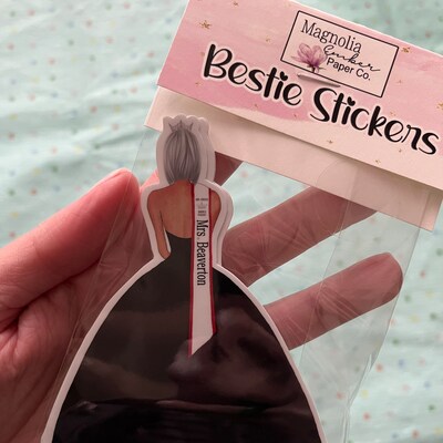 Personalized Pageant Girl Portrait Sticker Pageant Gifts Pageant ...