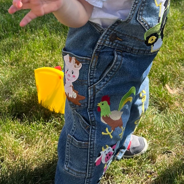 Birthday Farm Yard Overalls-birthday Farm Cow Pig Birthday Outfit ...