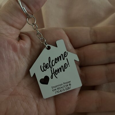 BULK Welcome Home Keychain Closing Gift - Etsy