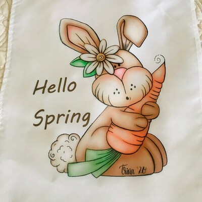 Hello Spring Bunny Rabbit PNG Clipart Commercial Use Instant Digital ...