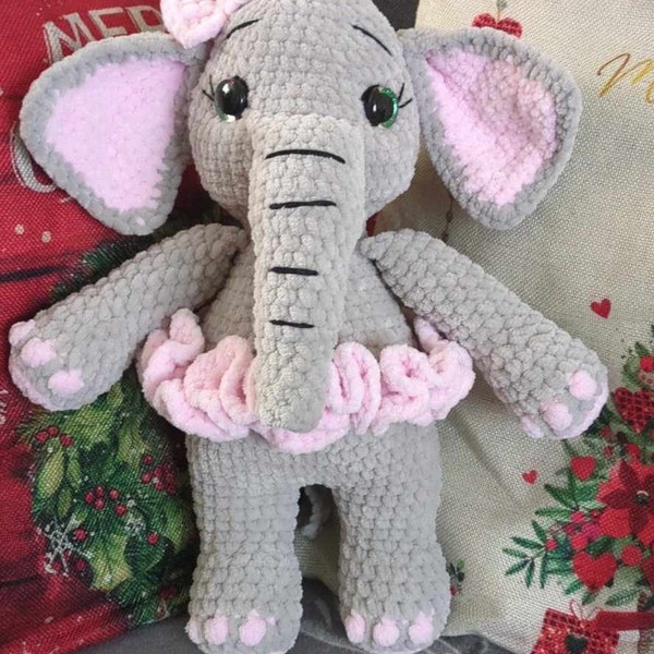 Elephant Crochet Pattern, Amigurumi Elephant, Easy Crochet Pattern ...