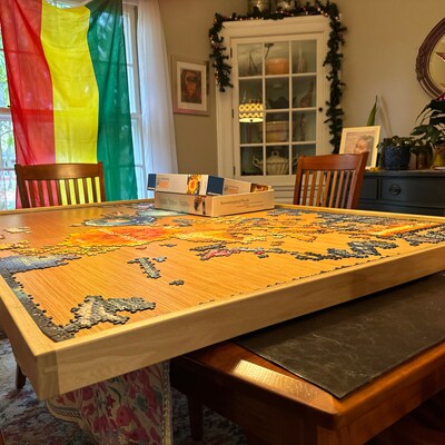 Jigsaw Puzzle Board 30 X 40 With Lazy Susan Turntable - Etsy