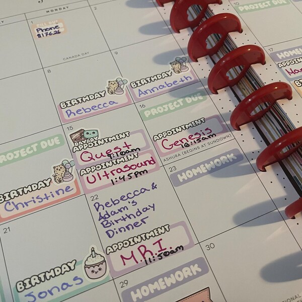 Kawaii College Stickers for School Teacher Student Planner - Homework ...