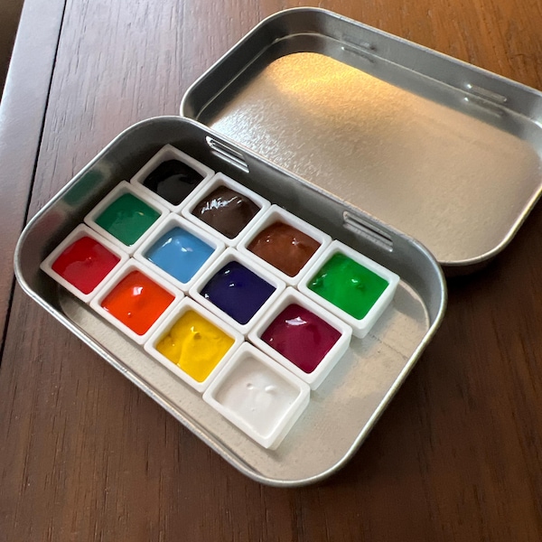 Mini Watercolor Palette, Compact, Portable Watercolour Paint Set ...