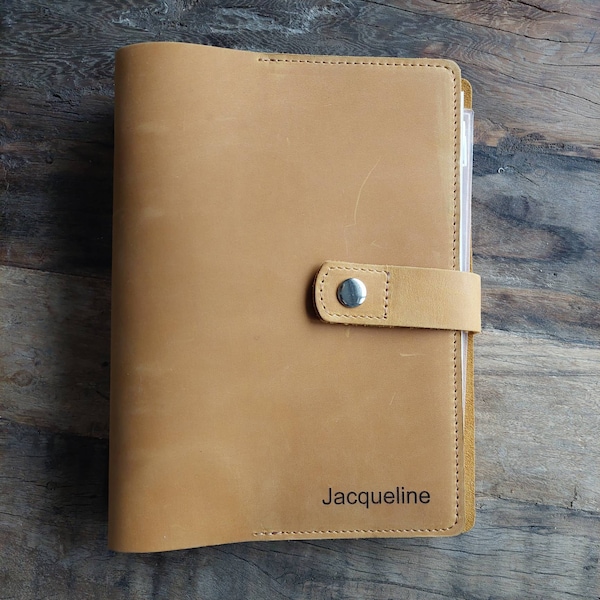 Personalized Binder Ring Planner, Leather Notebook A5 A4 A6, Refillable ...