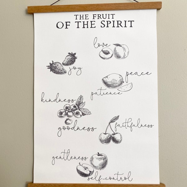 Fruit of the Spirit Sign | Bible Verse Sign | Canvas Hanging Signs ...