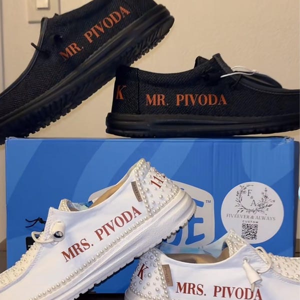 Men's / Wedding Custom Dude Shoes (black Sox) - Perfect Gift for Him ...