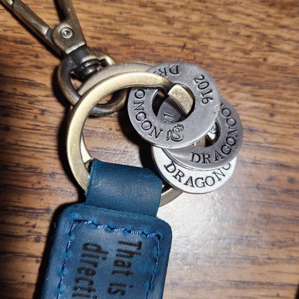 Custom Travel Tokens Leather Keychain Lanyard, Travel Lover Gift ...