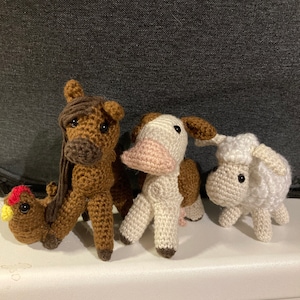 Crochet Mini Animals Pattern Crochet Farm Animals, Crochet Pig Pattern ...