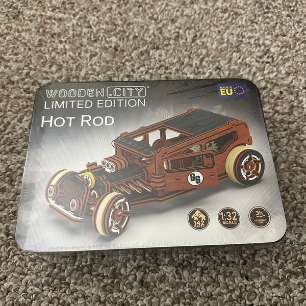 Puzzle 3D "hot Rod Limited Edition" Wooden Vintage Cars Model Kits ...