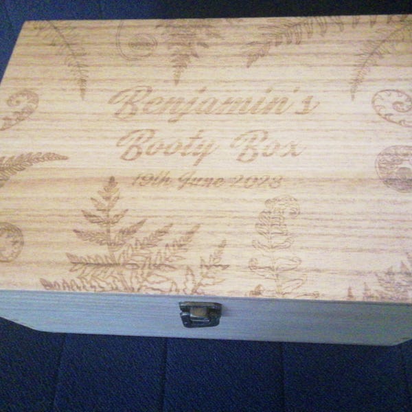 Large Personalised Engraved Wooden Wedding Keepsake Memory Box With ...