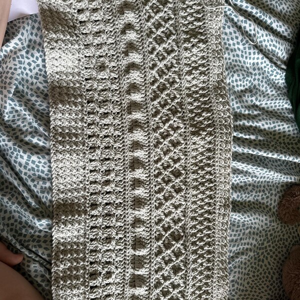 Easy Crochet Modern Blanket Pattern, Video Tutorial + Chart, Crochet ...