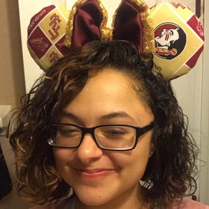 Florida State University Seminoles FSU Mickey Minnie Mouse Ears Noles ...
