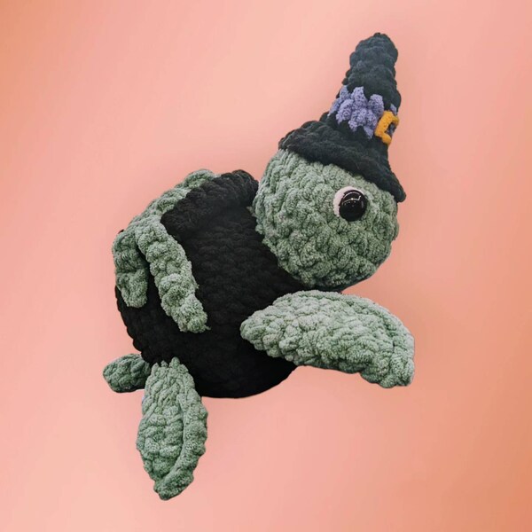 Witch Halloween Turtle Pattern Crochet PDF Download Beginner Friendly ...