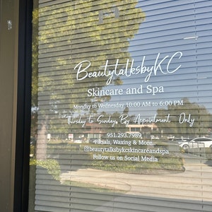 Custom Vinyl Store Front Small Business Vinyl Decal Sticker ...