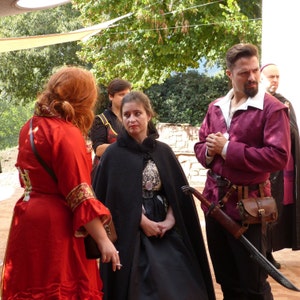 Early Medieval Linen Dress agatha, Sleeveless Dress With Trim, Larp ...