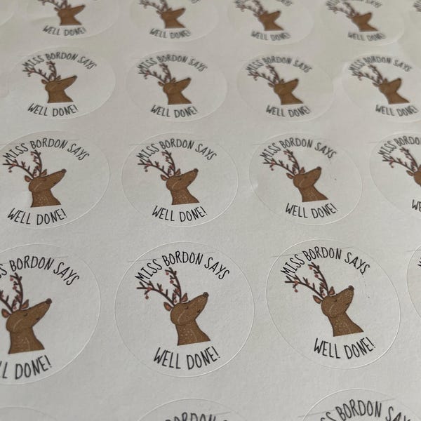Good Work Sticker Mix Teacher Stickers Reward Stickers Personalised ...