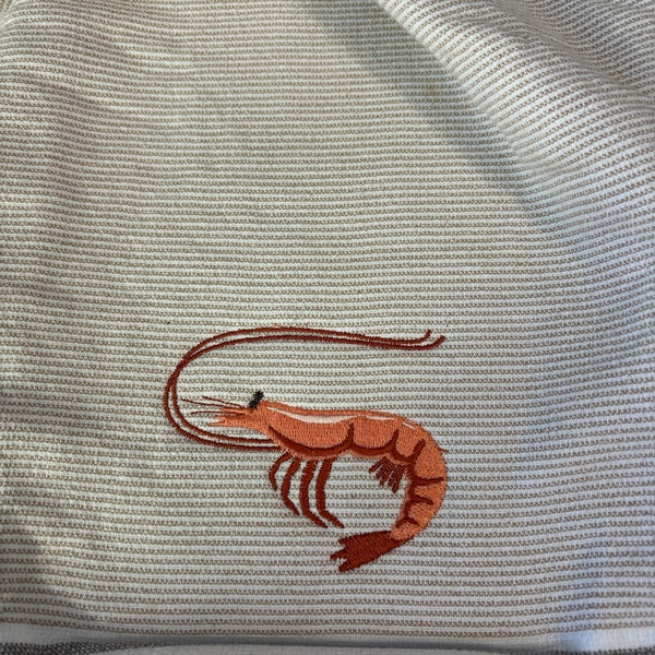 Little Shrimp - Machine Embroidery Design, Shrimp Embroidery Pattern - Etsy