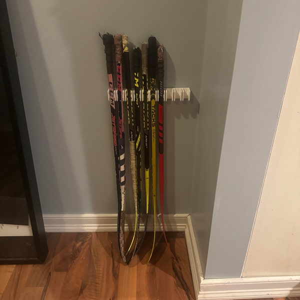 MINI Hockey Stick Wall Holder [3 Sticks, 4 Sticks, 5, 6, 7] Fits Mini ...