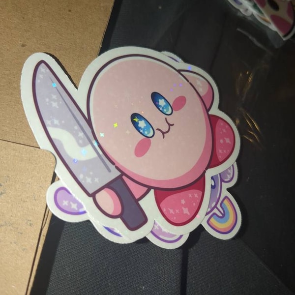 Sprout Kirbo Sticker | Water Resistant Holographic Vinyl Sticker, Gift ...