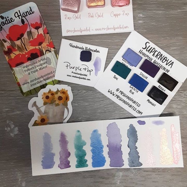 Handmade Watercolor Paints - SUPERNOVA - Artisan Paint Palette, Set of ...