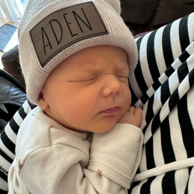 Personalize Baby Beanie With Name Custom Toddler Hat Kids Youth Child ...